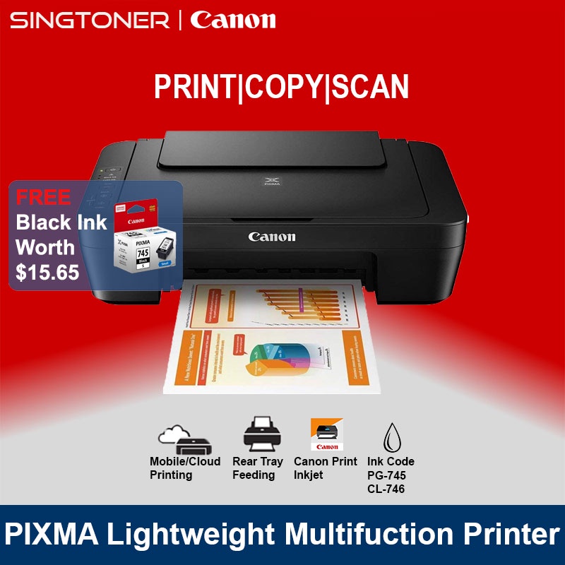 Canon PIXMA MG3070S Compact Wireless All-In-One Colour Printer Color ...