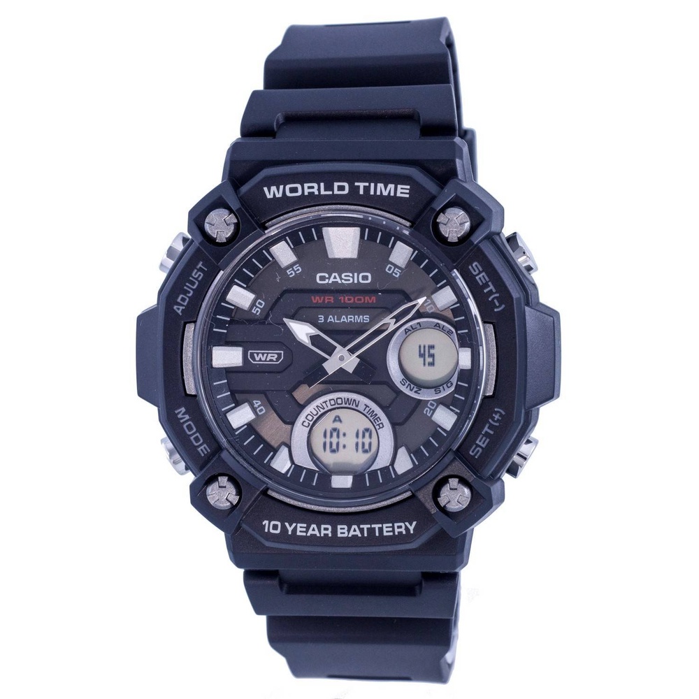 Casio Analog Digital Black Dial Quartz AEQ-120W-1AV AEQ120W-1 100M Mens Watch | Shopee Singapore