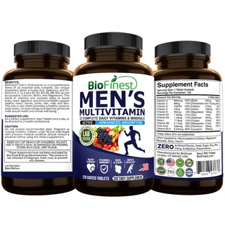 Biofinest Men’s Multivitamin Multimineral Supplement Vitamins A B C E D ...