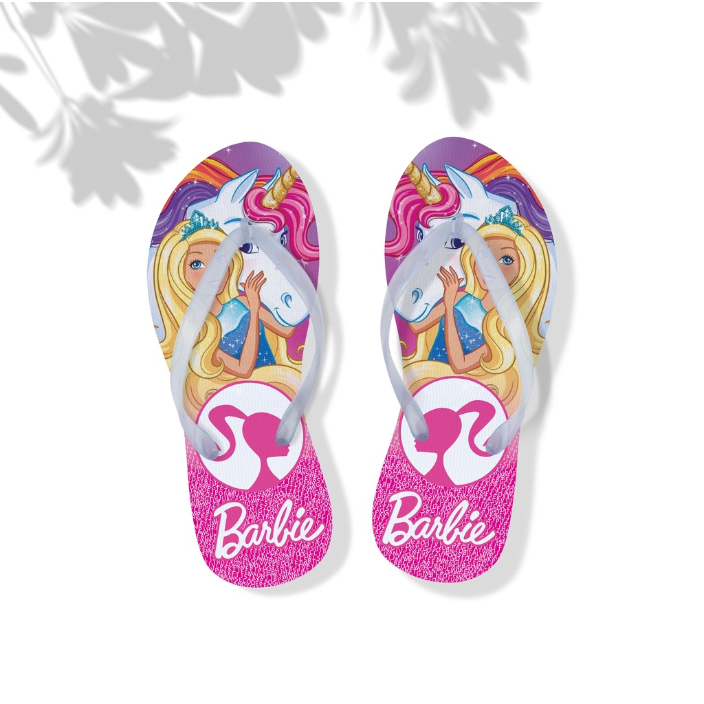 Barbie Unicorn Girls Flip Flops | Shopee Singapore
