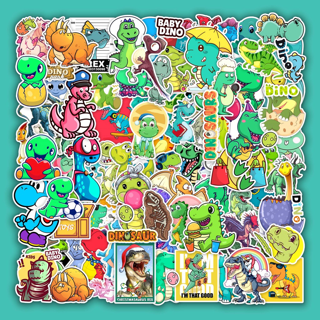 [Wholesale Sticker] Set of 50 Stickers Waterproof Stickers Blue Dragon ...