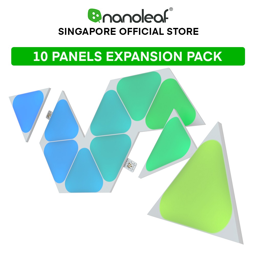 Nanoleaf Shapes Mini Triangles Smart Light Expansion Kit (10 panels ...