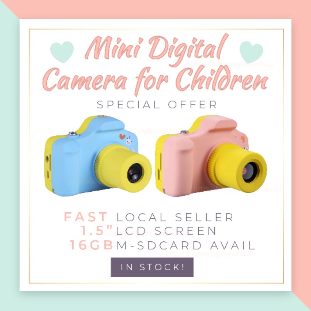 ⭐[SG Seller] Mini 1.5" LCD Childrens' 5MP Digital Fun Camera! | Shopee ...