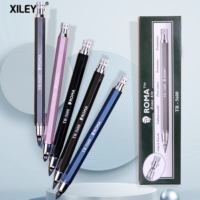 5.6mm Mechanical Pencil Metal Engineering Pen Thick Lead Drawing Hand ...