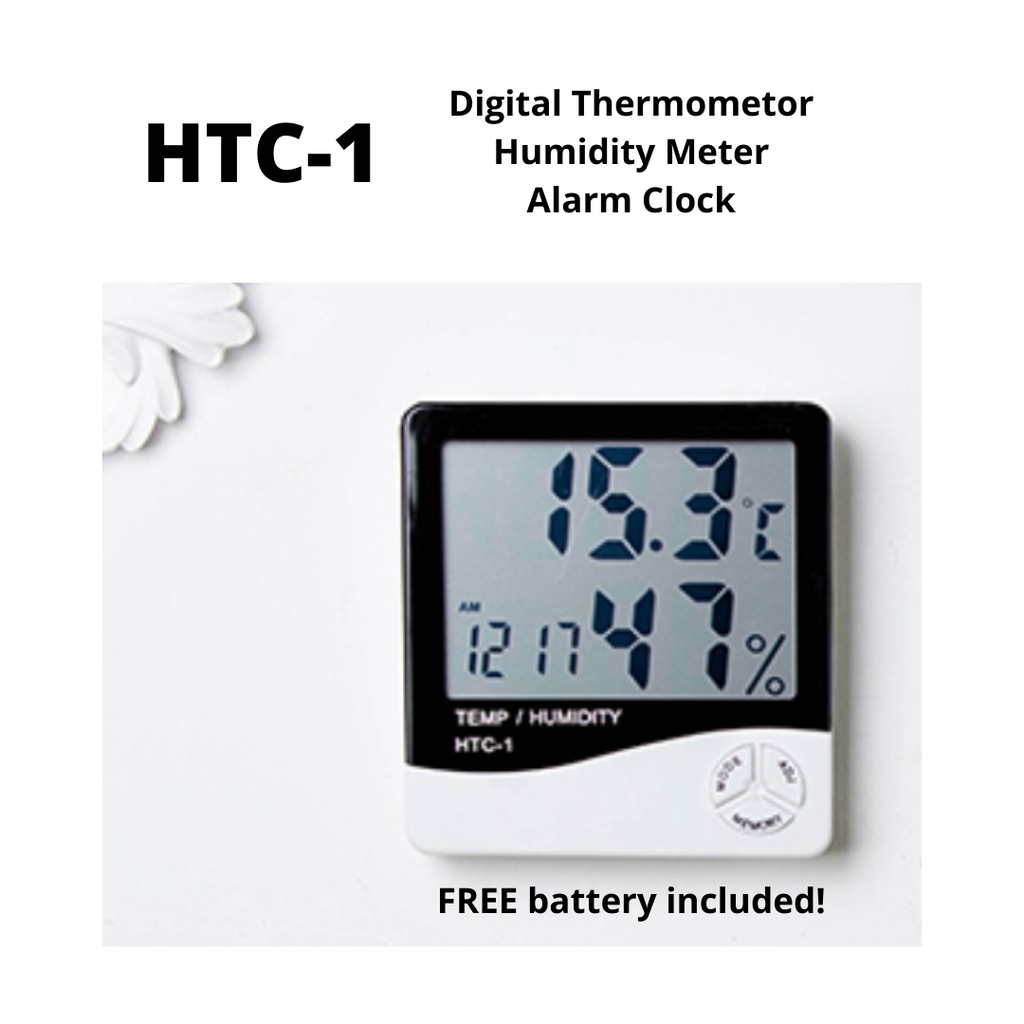 HTC-1 Digital Thermometer, Humidity and Temperature Gauge and Digital ...