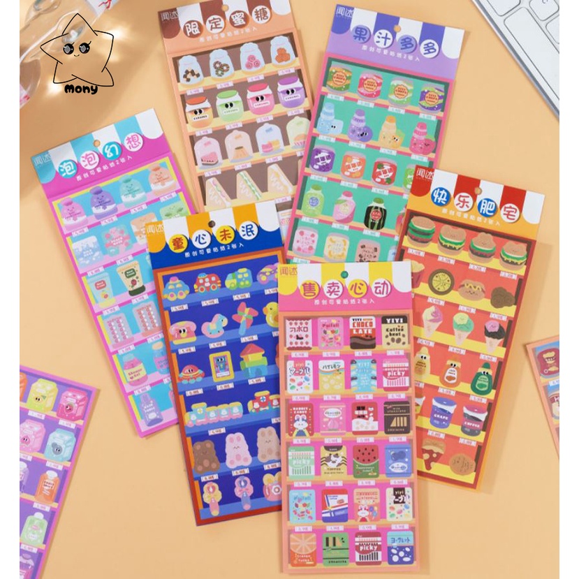 [SG] 2 set Cute Deco Stickers | Mini Sticker | Bujo Photocard Sticker ...