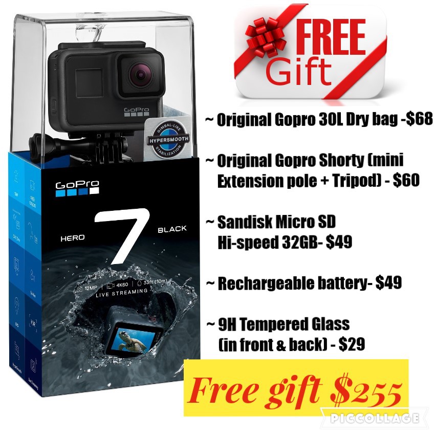 GoPro HERO 7 With $255 Free Gift (1 Year Warranty) | Shopee Singapore