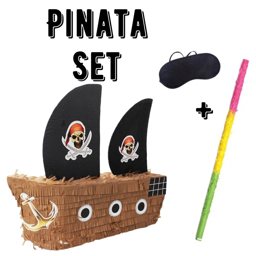 [SG Stock] Pirate Ship Pinata Brown Pirates Fill with Candies Party ...
