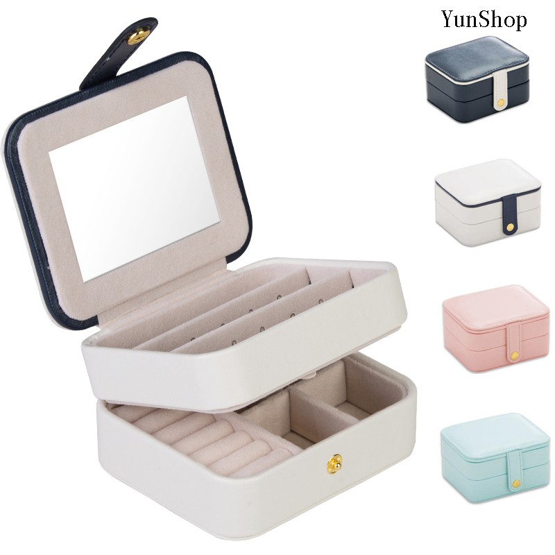 Jewellery Boxes,2 Layers for Rings,Earrings,Necklace,Organizer Storage ...