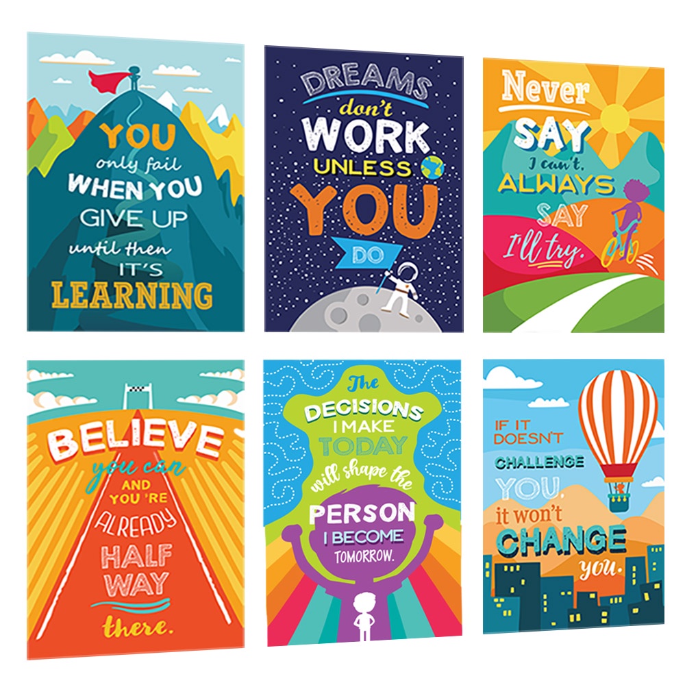 Classroom Decoration Office Wall Decal Students Motivational Poster ...