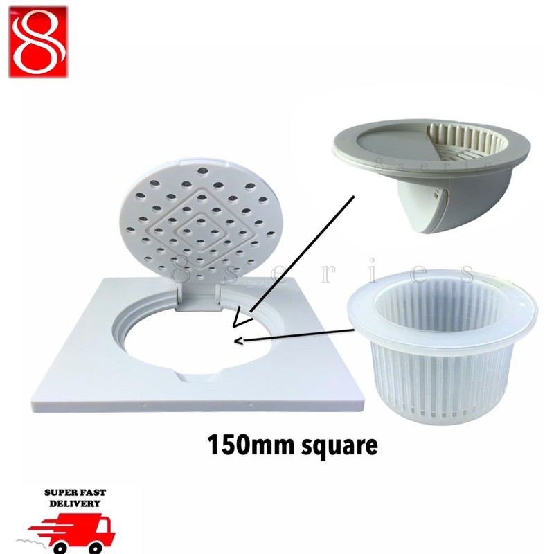 PVC /Stainless steel insects /Hair and odour control / Drain floor ...