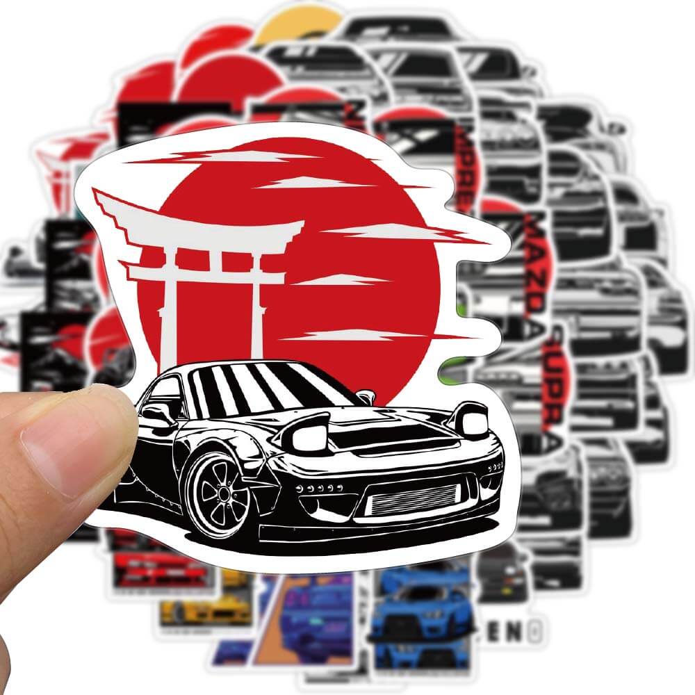 [Large sticker]50pcs JDM Japanese Model Modification Stickers for ...