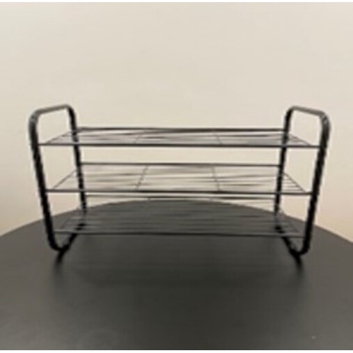 MUJI Steel Shoe Rack Black 3 Tiers 22Ss | Shopee Singapore