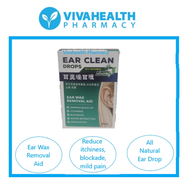 *NEW * Ear Clean Drops 10mL - For earwax removal, relief ear pain and ...