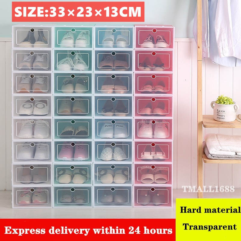 [ SG Ready Stock] Bundle of 3/6/12pcs Stackable Shoe Box / Plastic Shoe ...