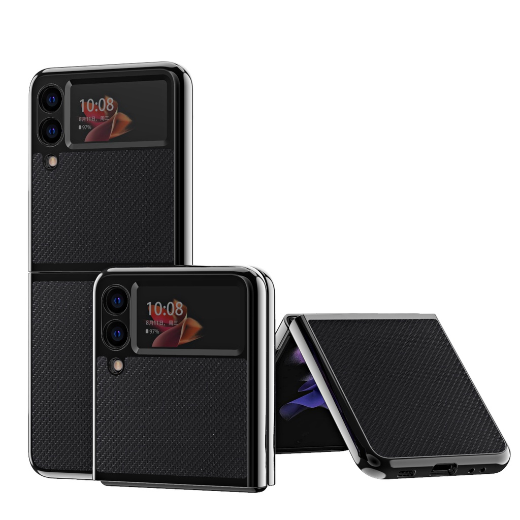 Suitable For Samsung Galaxy Z Flip 3 Kevlar Case Flip Carbon Fiber Fall