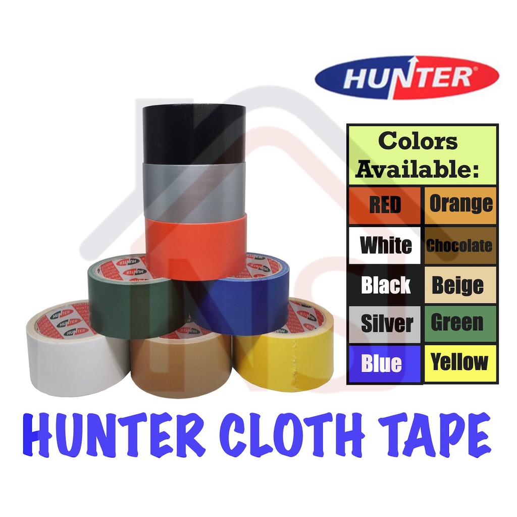 (BUNDLE) HUNTER Cloth Tape/ Colour Tape/ Duct Tape/ Carpet Sofa Tape ...