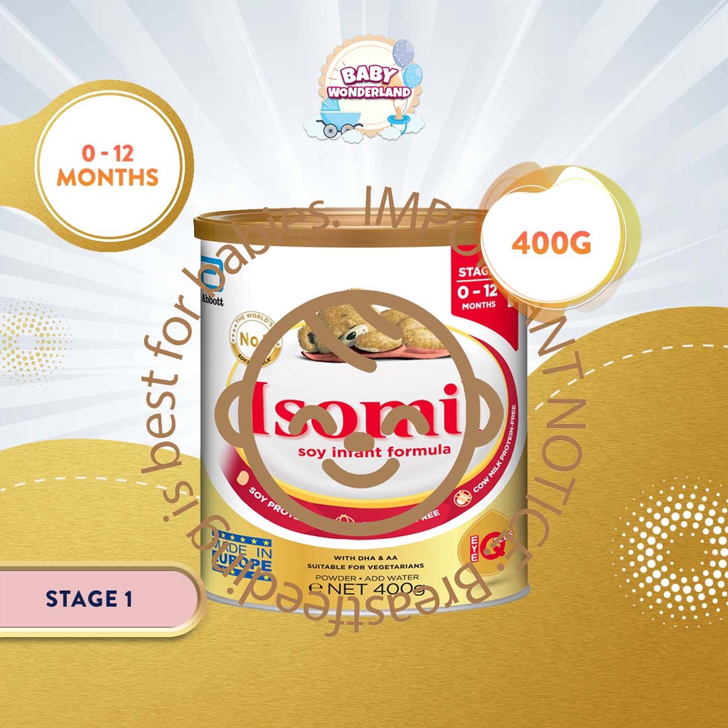 [Single Tin] Abbott Isomil EyeQ Plus Soy Stage 1 Soy Infant Formula ...