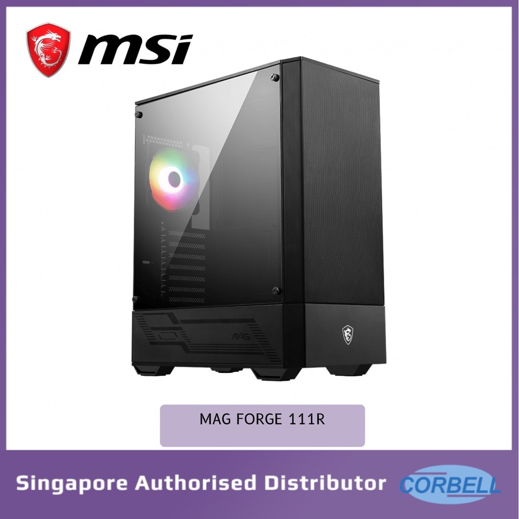 MSI MPG GUNGNIR 111R Case with Mystic Light/1x120mm ARGB Fan/ARGB Hub ...