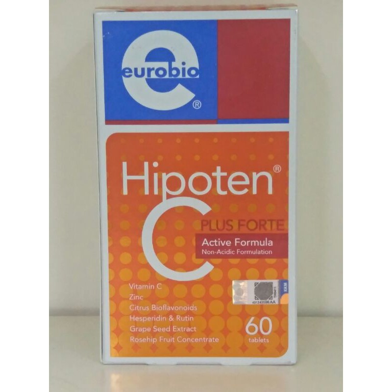 Eurobio Hipoten C Plus Forte Vitamin C 60 Exp Oct 2023 180 Tab