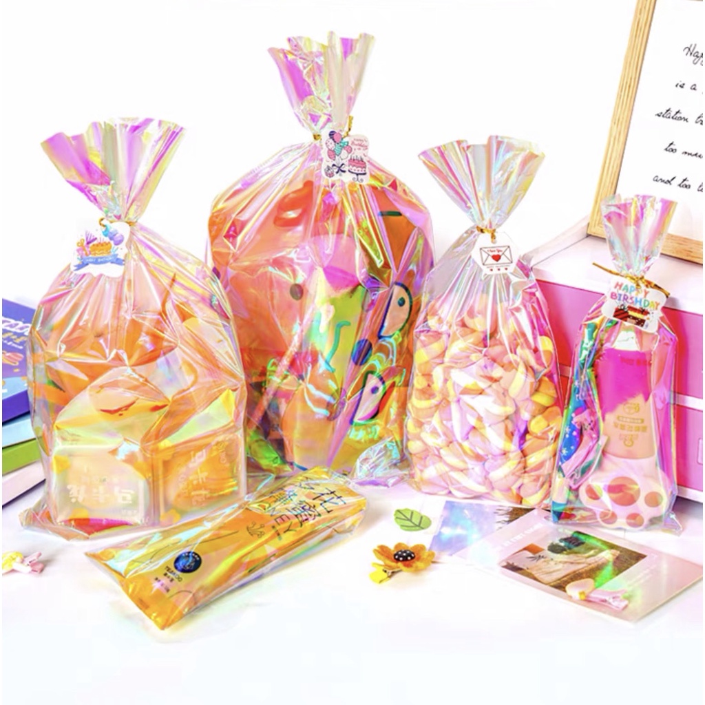 Hologram Plastic Packaging Cookies Candies Goodie Gift Wrapper Bag 50 ...