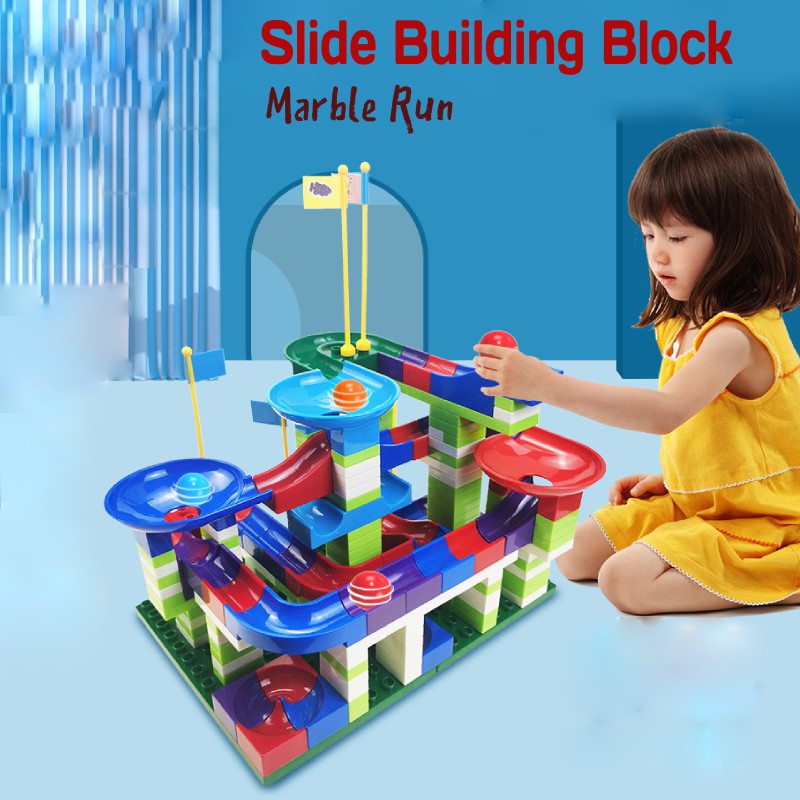Building Blocks Marble Race Run Block 84/156/234 Pcs Maze Balls Track ...