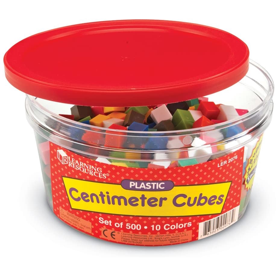 Learning Resources Centimetre Cubes - 1 cm Plastic Cubes - 500 pcs ...