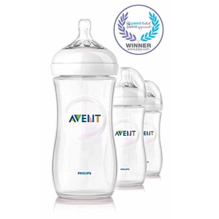 Philips Avent 11 Oz BPA Free Natural Polypropylene Bottle 3-Pack(White ...