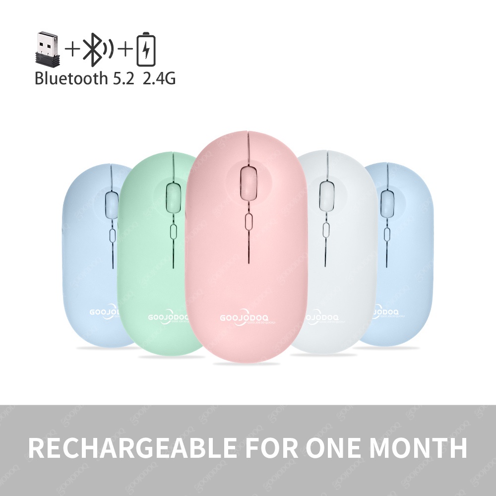GOOJODOQ Bluetooth Wireless Gaming Mouse Rechargeable Ultra Thin Silent ...