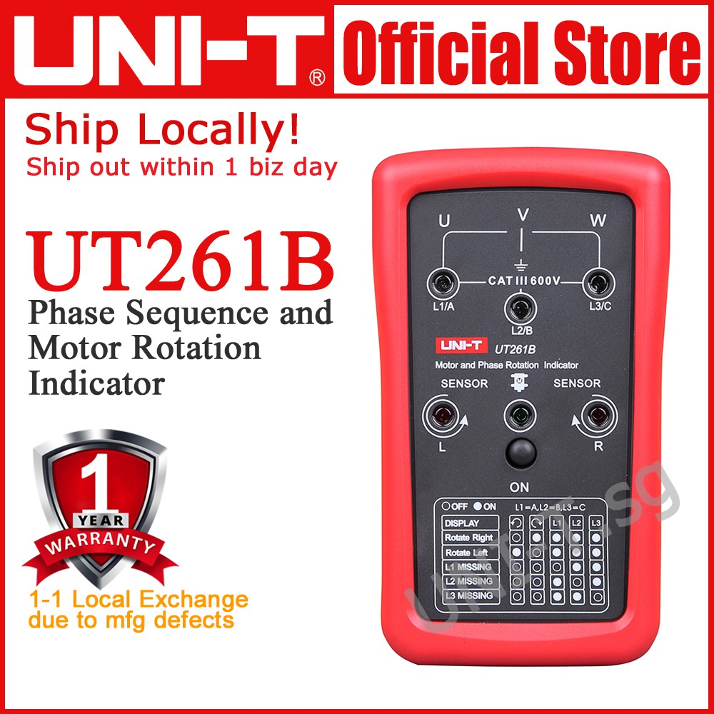 Uni-T UT261B Phase Sequence and Motor Rotation Indicator | Shopee Singapore