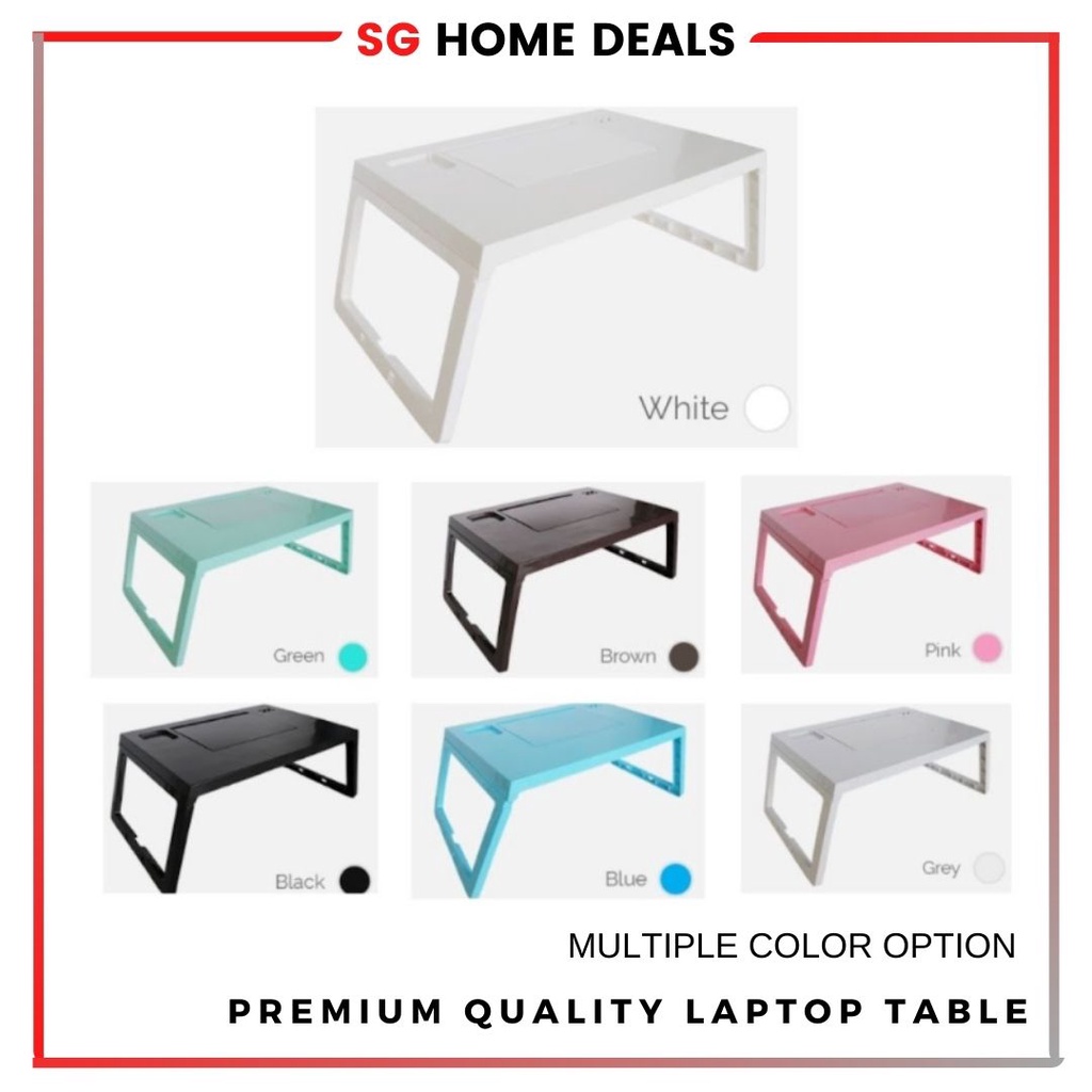 [SG STOCKS] Premium Plastic Foldable Laptop Table Feature Rich Lots Of ...