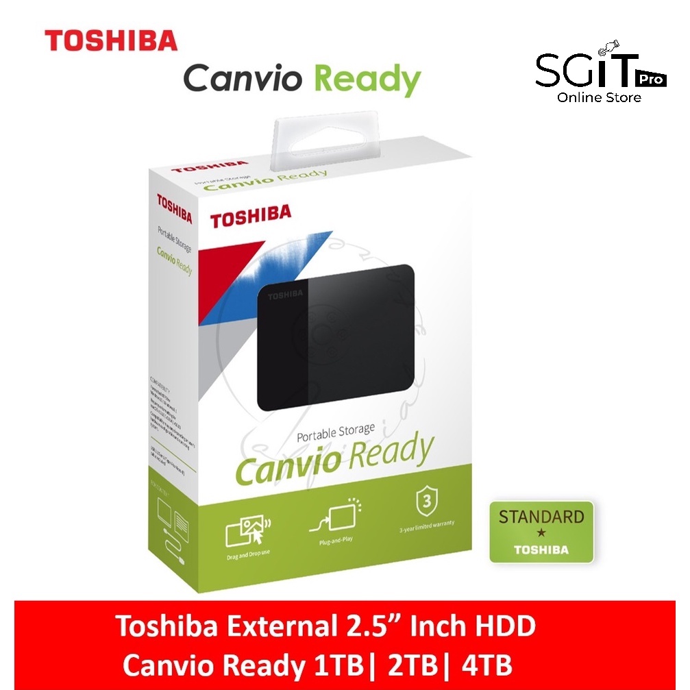 |SG| Toshiba Canvio Ready 1TB/2TB/4TB External HDD / Hard Disk / Hard Drive / USB 3.0 3 Years ...