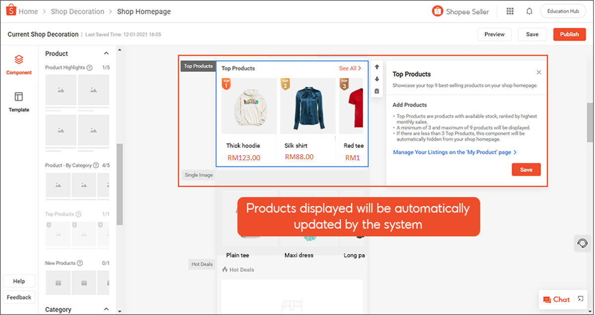 Adding Decoration Components | MY Seller Education [Shopee]