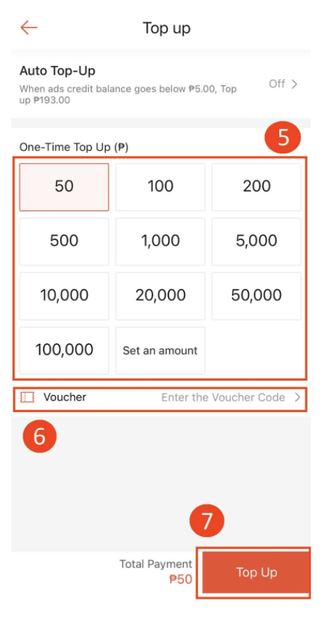 Top Up Your Ads Credit | Shopee PH Seller Education Hub