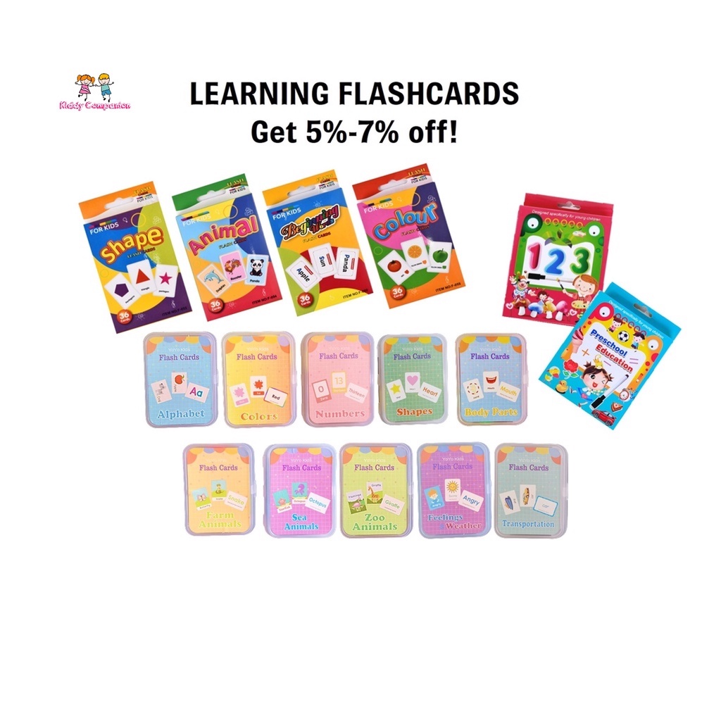 Kids Learning Flash cards | Toddlers Educational Flashcard | Birthday ...