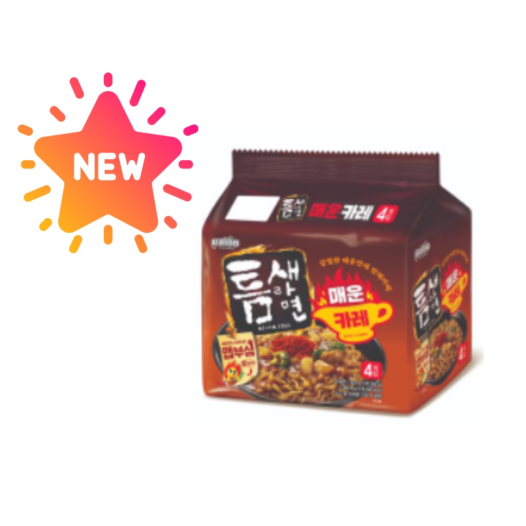 [Paldo] Teumsae Ramen Curry 200g*4ea/ Series Korean Extra Spicy Noodle ...