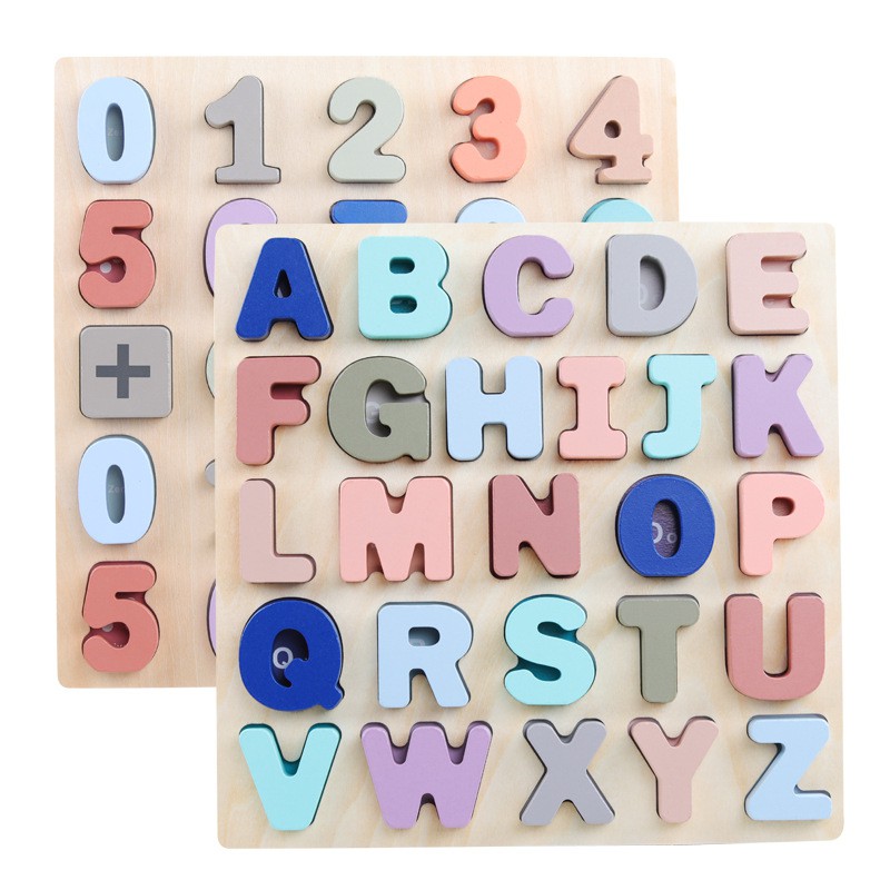 Pastel Coloured Alphabet & Number Puzzle | Shopee Singapore