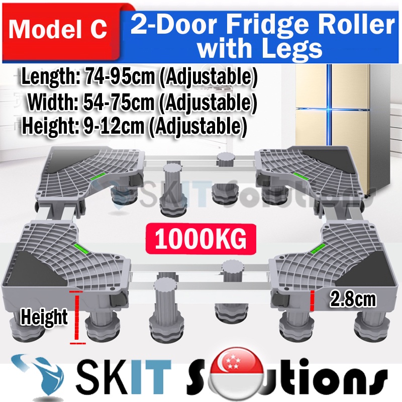 2-Door Fridge Extendable Movable Base Bracket Stand Double Door ...