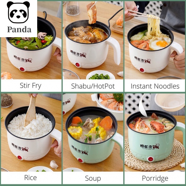 YURI-1.8L 5-in-1 Multi Purpose Mini Hotpot Cooker Steamer Electric ...