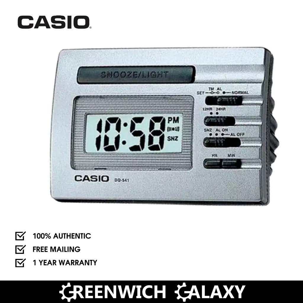 Casio Digital Alarm Clock with LED (DQ-541D-8R) | Shopee Singapore