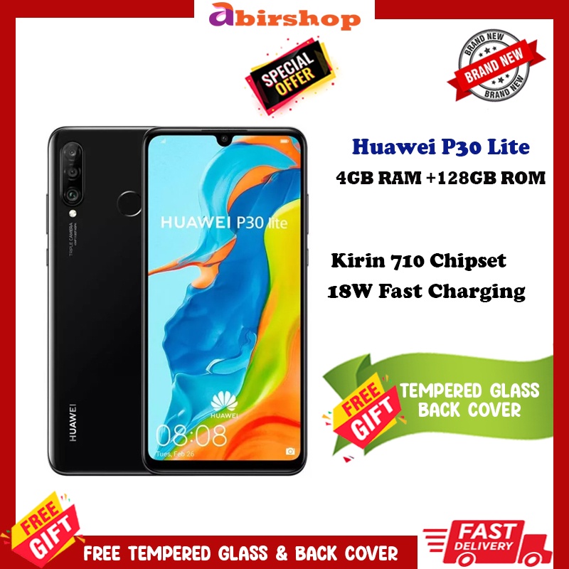 Huawei P30 Lite 128GB ROM 4GB RAM Unlocked 4G LTE Smartphone Dual SIM ...