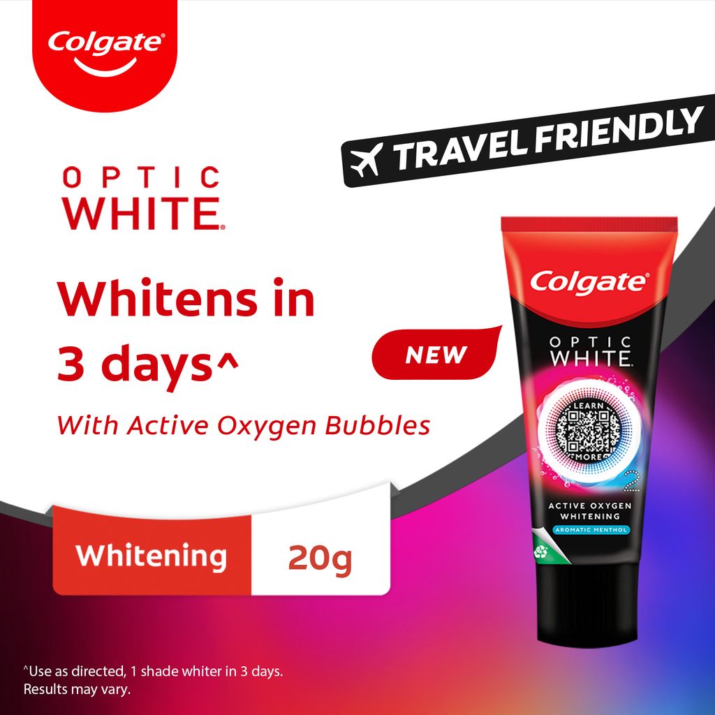 [Free Gift] Colgate Optic White O2 Oxygen Whitening 20g Aromatic ...