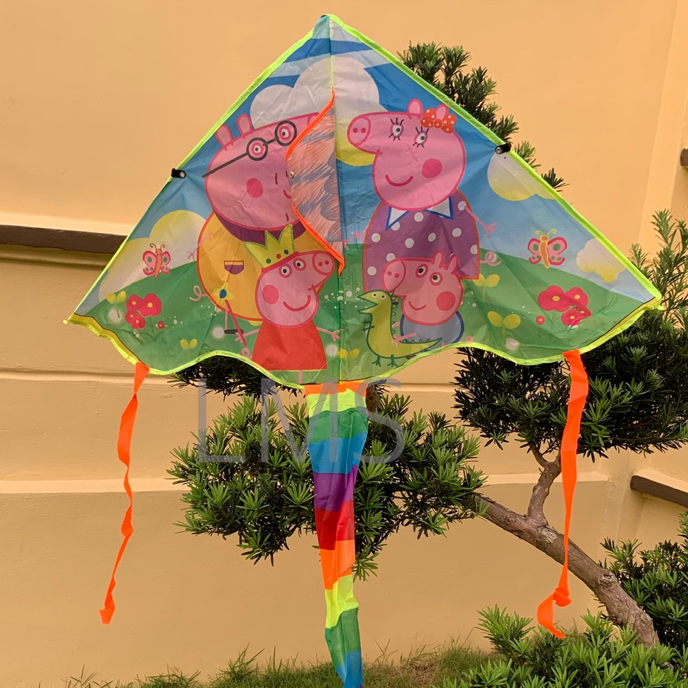 [Shop Malaysia] LMSTOYS 1.0m Peppa Pig Delta Kite For Children FREE 30m ...