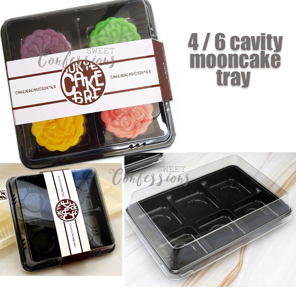 (10pcs) 4 / 6 / 8 cavity mooncake tray mooncake packaging box | Shopee ...