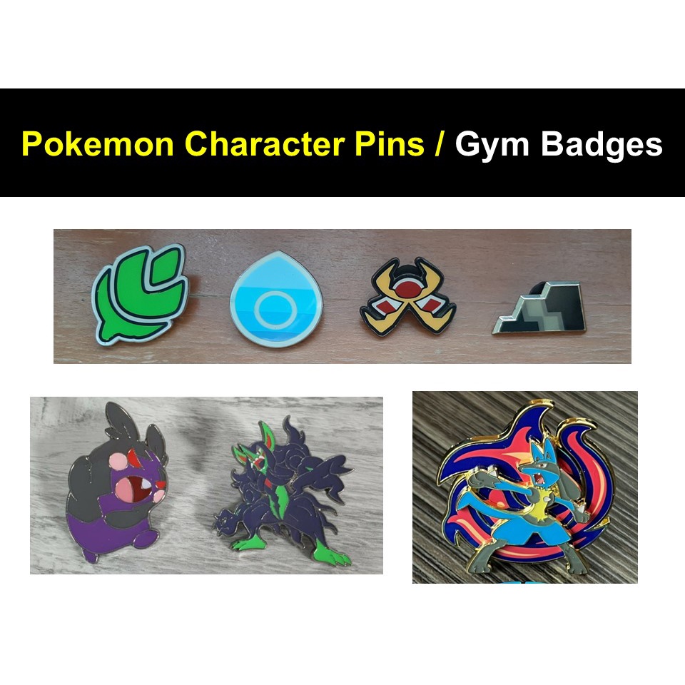 Pokemon TCG Pin Collection Character Pins / Gym Badges (Select your ...
