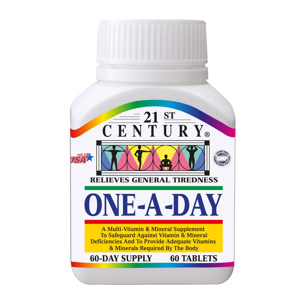 21st Century One-A-Day (60 Tablets) Multivitamin & Multimineral formula ...