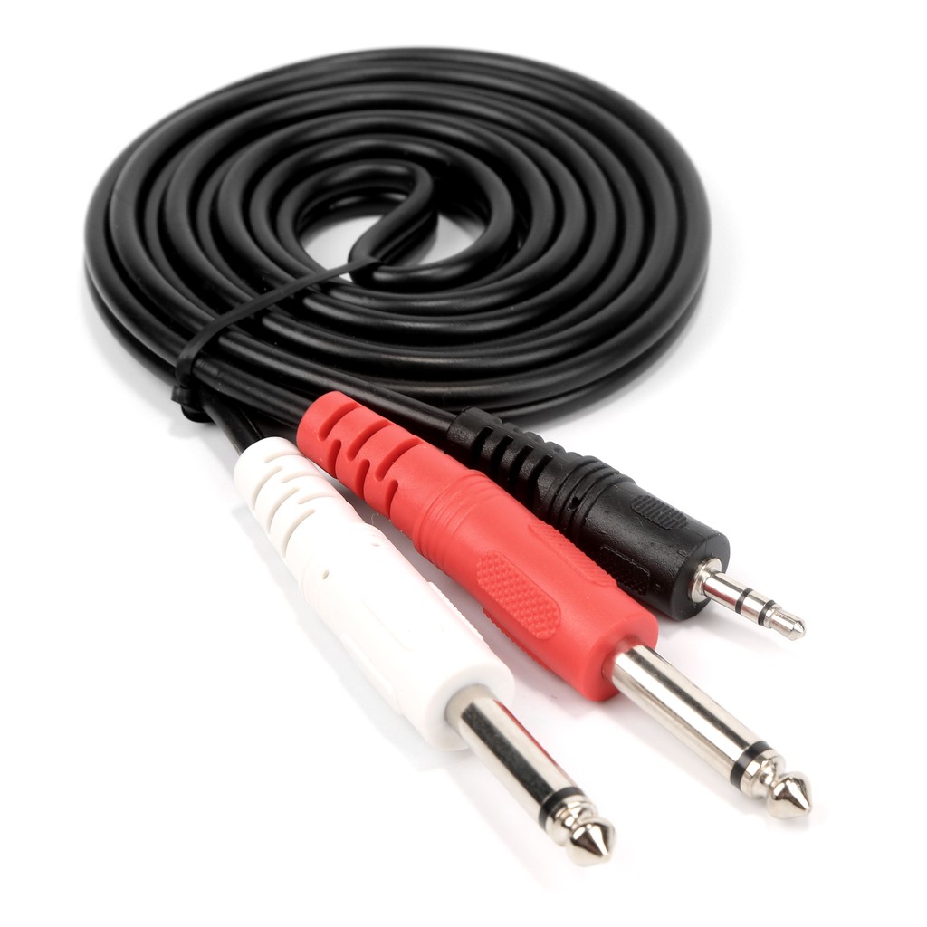 【1.5M/3M/5M/10M】3.5mm Male Jack To 2*6.35mm Male Audio Aux Cable ...