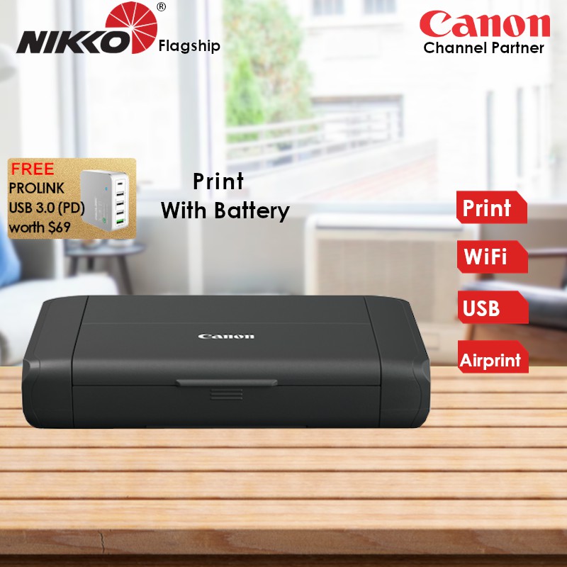 Canon Printer PIXMA TR150 Wireless Mobile Printer with option Removable ...