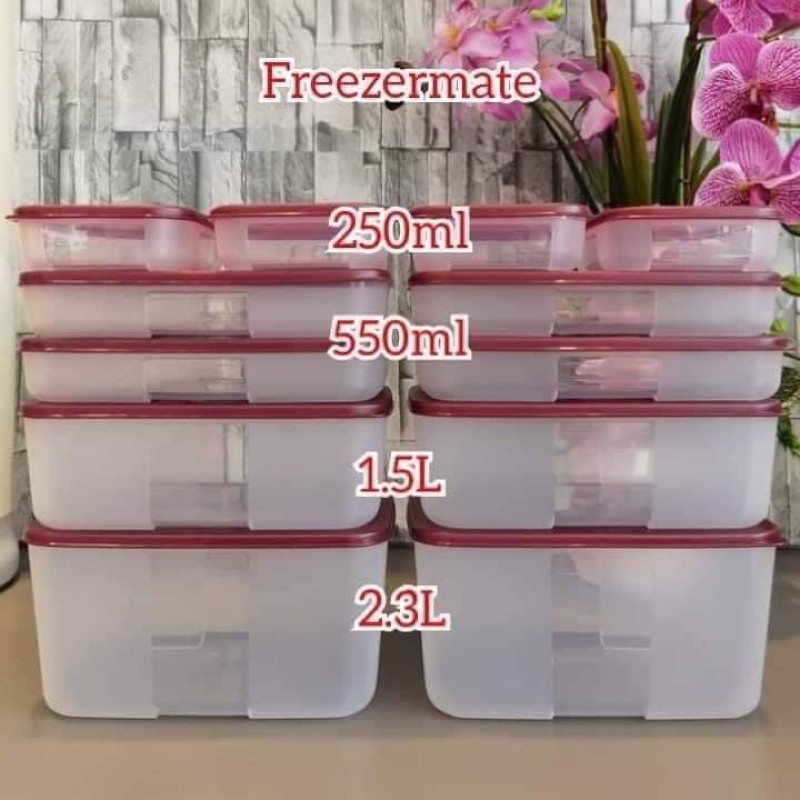 Tupperware Freezermate 250/ 290ml / 650ml /1L / 550ml/ 1.5L / 2.3L / 5 ...