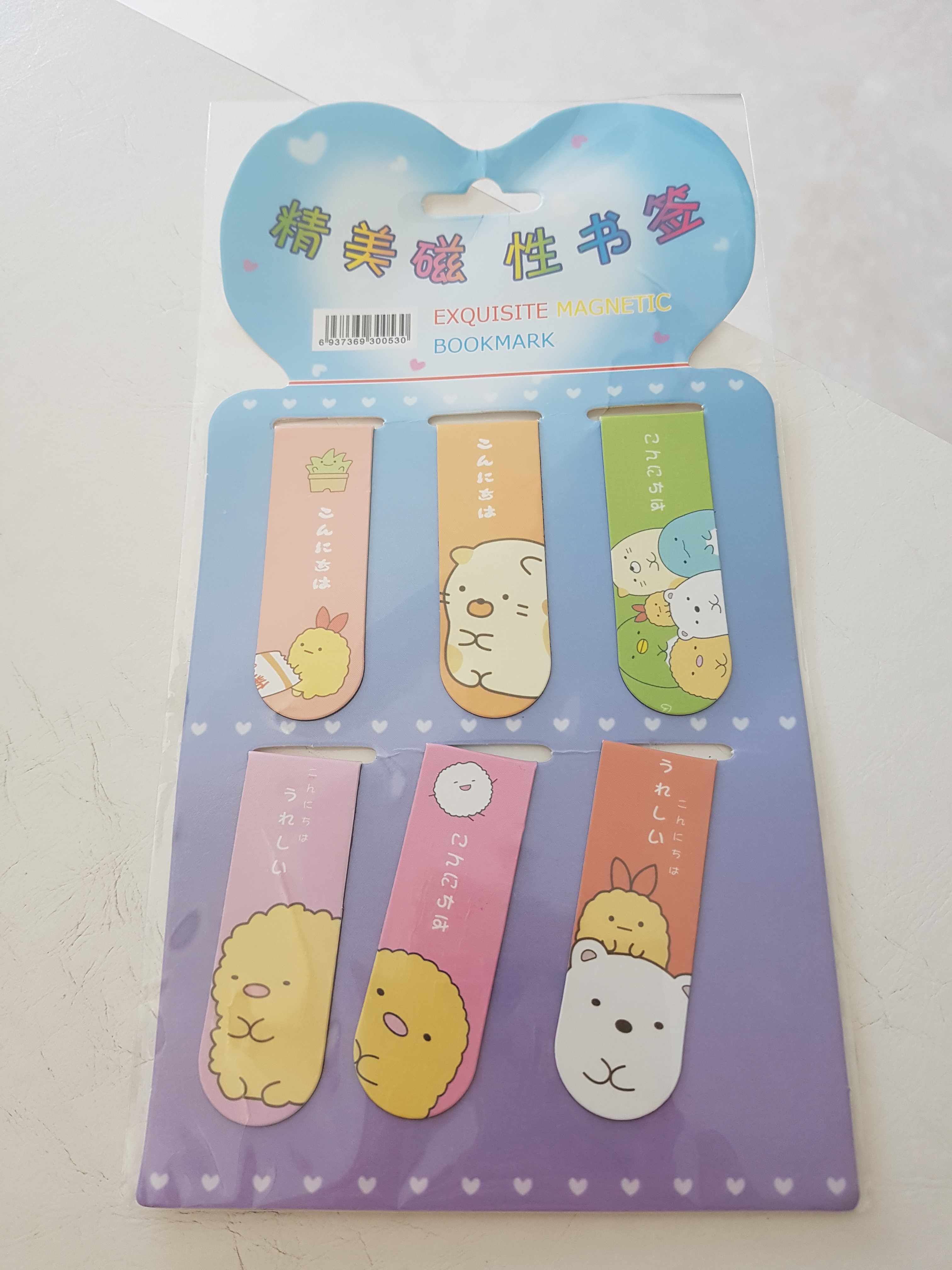 6pcs/pack Sumikko Gurashi Cartoon Magnetic Bookmark Student Gift ...